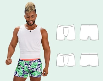 Men's Boxer Briefs PDF Sewing Pattern, Underwear Pattern, Functional ...