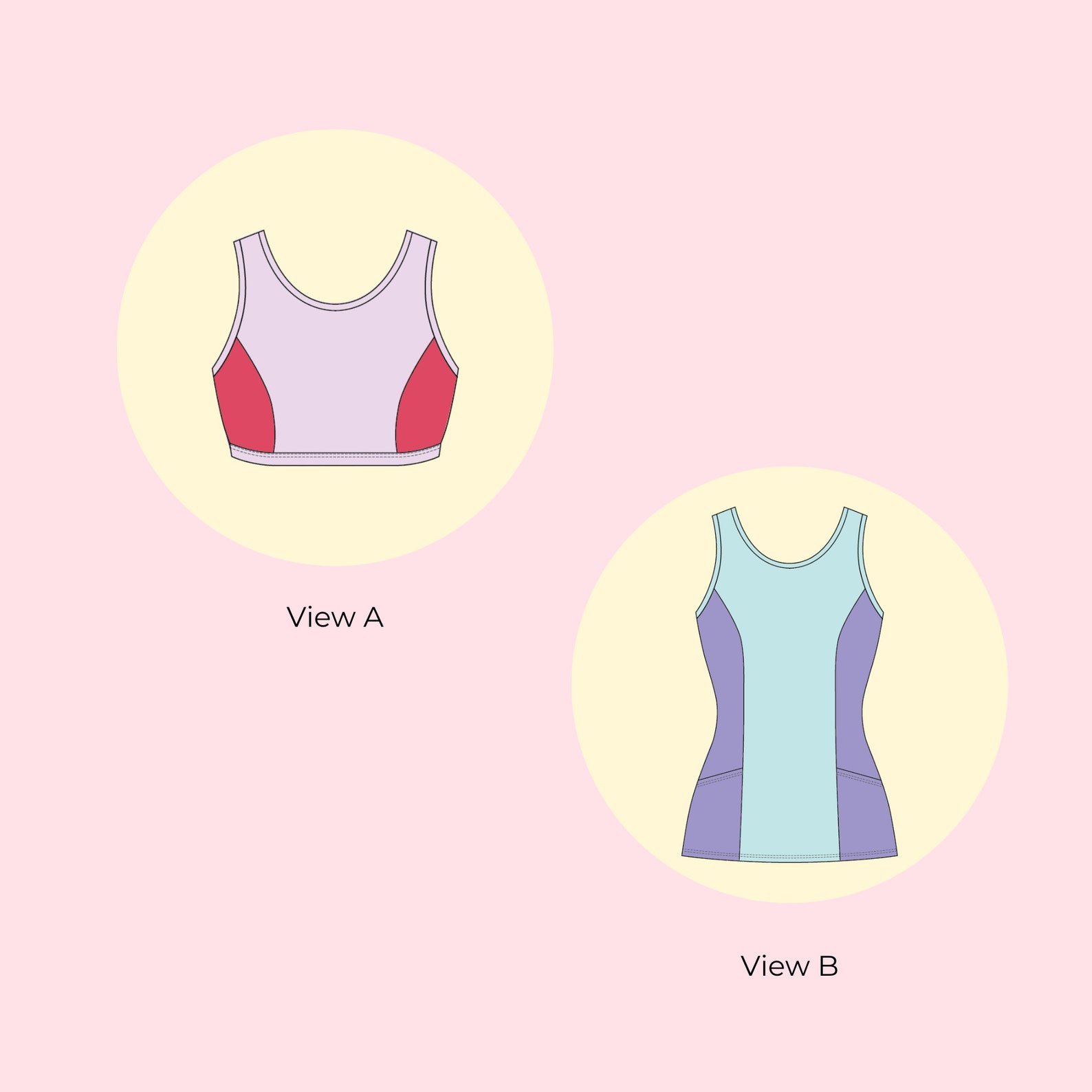 Sophie Fitted Tank and Sports Bra PDF Sewing Pattern / 2 Styles / Gym ...