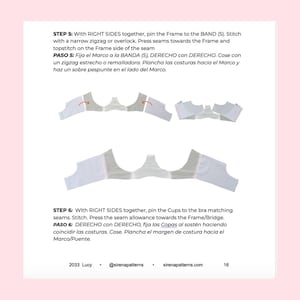 Lucy Underwire Bra Sewing Pattern PDF 30A-38DD Sirena Patterns ...