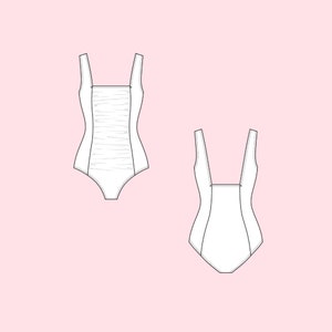 Maria One Piece Swimsuit PDF Sewing Pattern / Color Block Swimwear ...