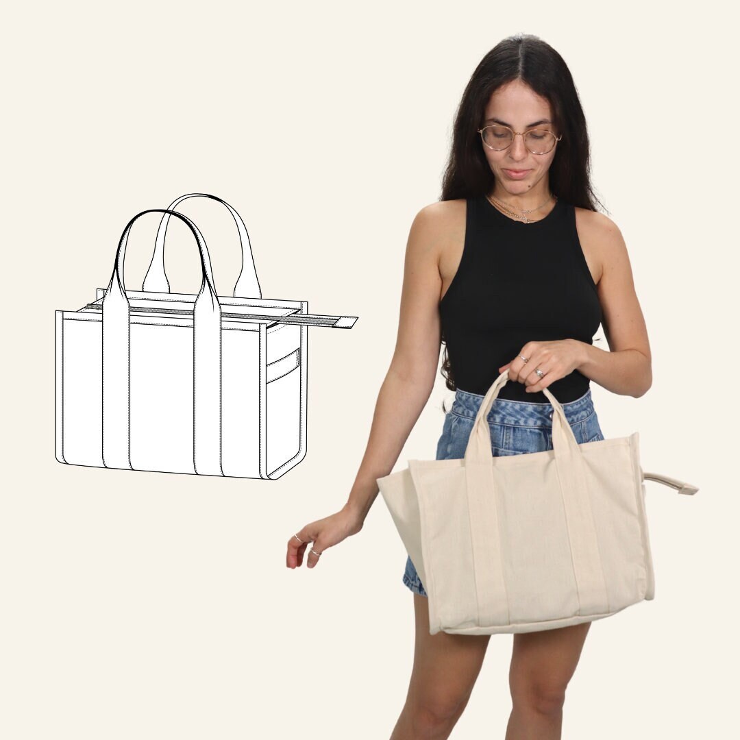 Viviana Tote Bag PDF Sewing Pattern / DIY Gift / Travel Bag Pattern ...