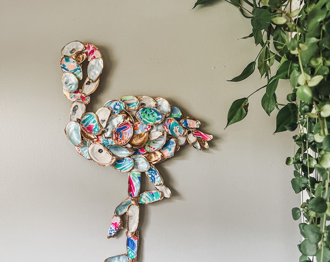 Oyster Shell Flamingo- Oyster Shell Art- Flamingo Art - Etsy