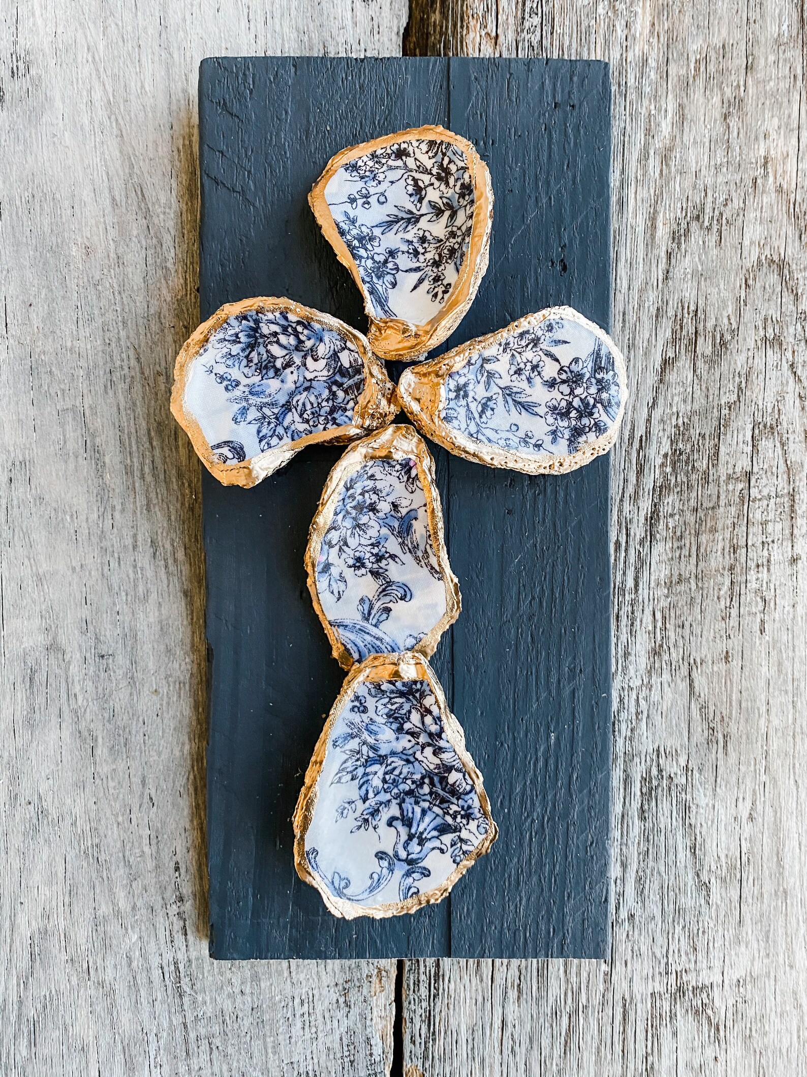 Floral Patterned Oyster Shell Cross - Etsy