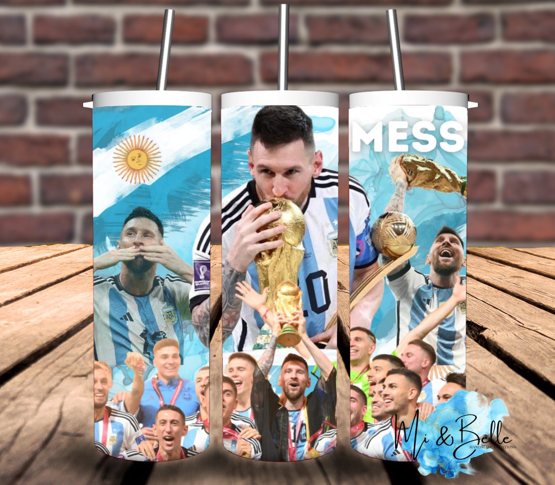 Messi Custom Tumbler for Men, Messi Travel Mug, Argentina World Cup ...
