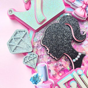 Barbie Cake Topper, Glam Birthday Decor, Custom Name & Age Topper ...
