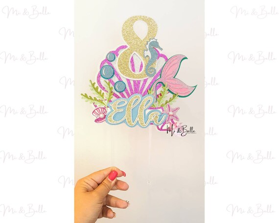 Mermaid Cake Topper Mermaid Birthday Theme Mermaid Decor - Etsy