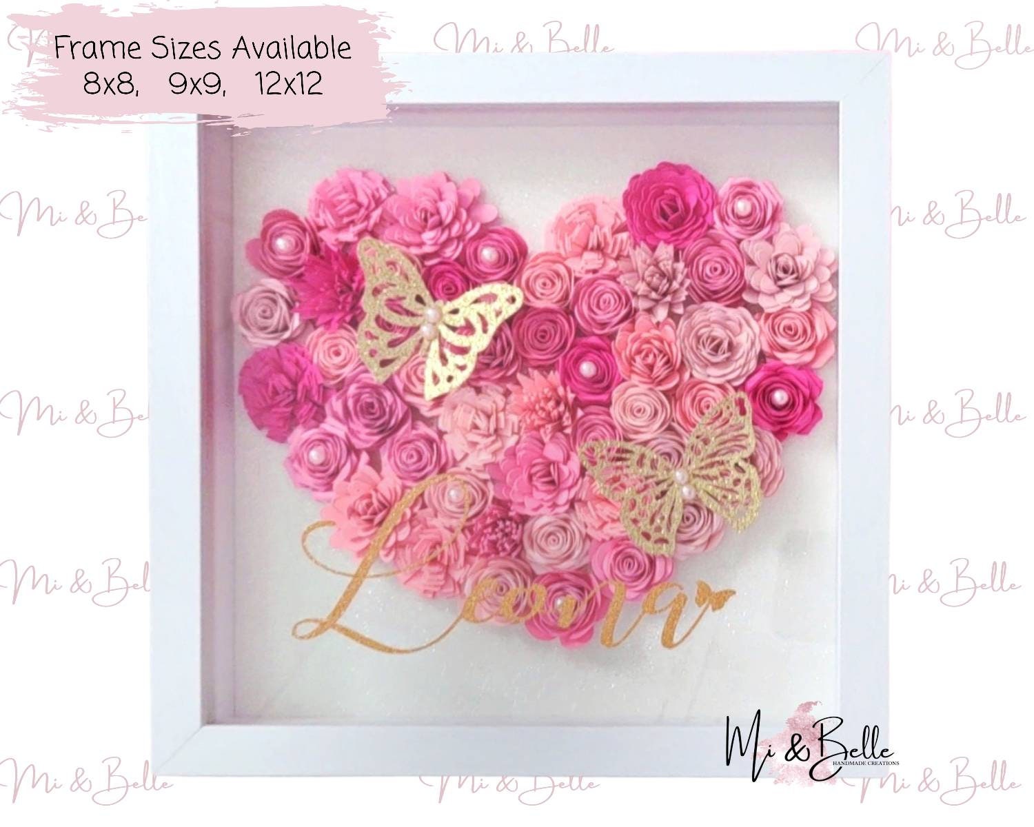 Heart Shaped Paper Flowers Rolled Paper Flowers | Etsy