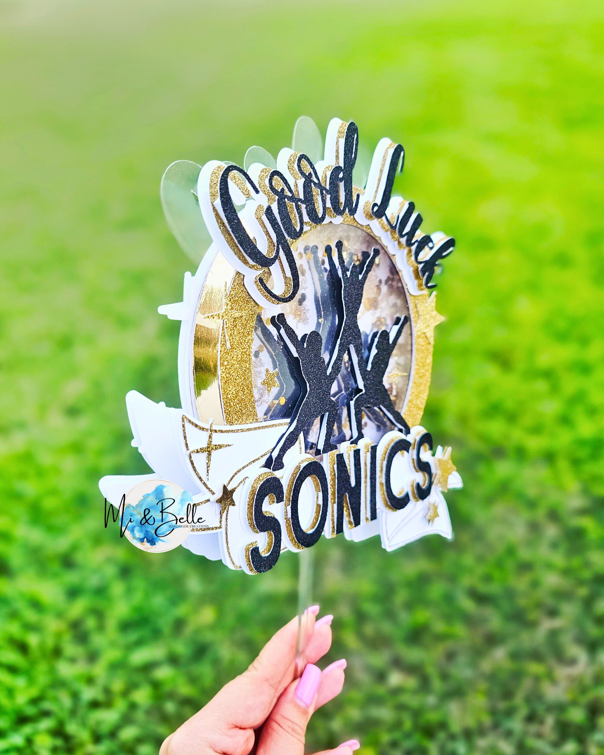 Personalized Cheer Cake Topper Good Luck Topper Cheer Cake - Etsy