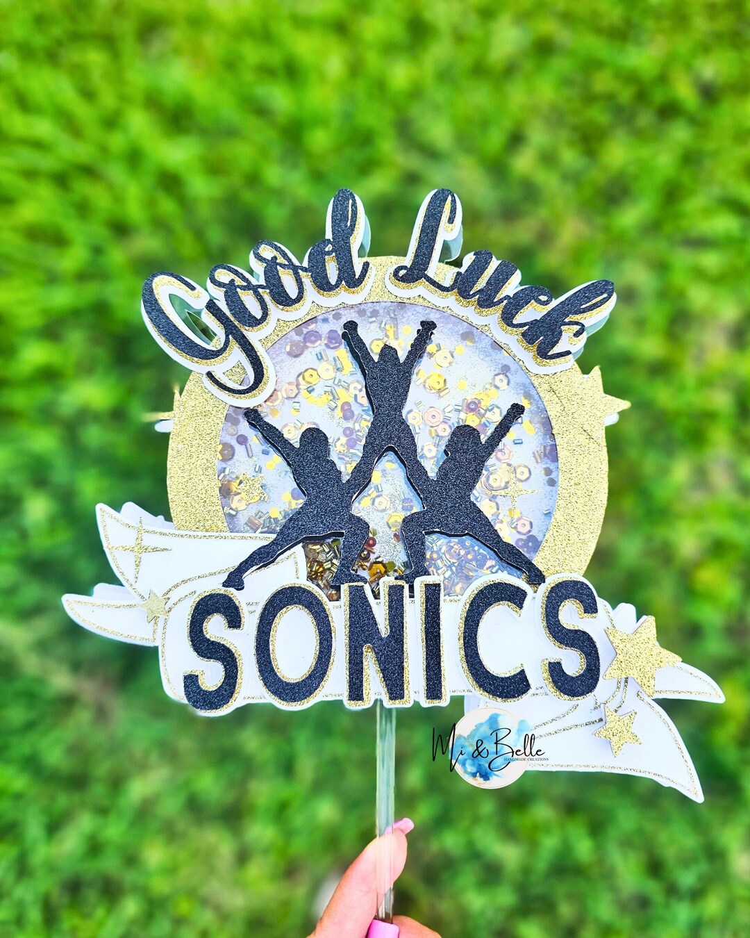 Personalized Cheer Cake Topper: Good Luck, Team Name - Etsy