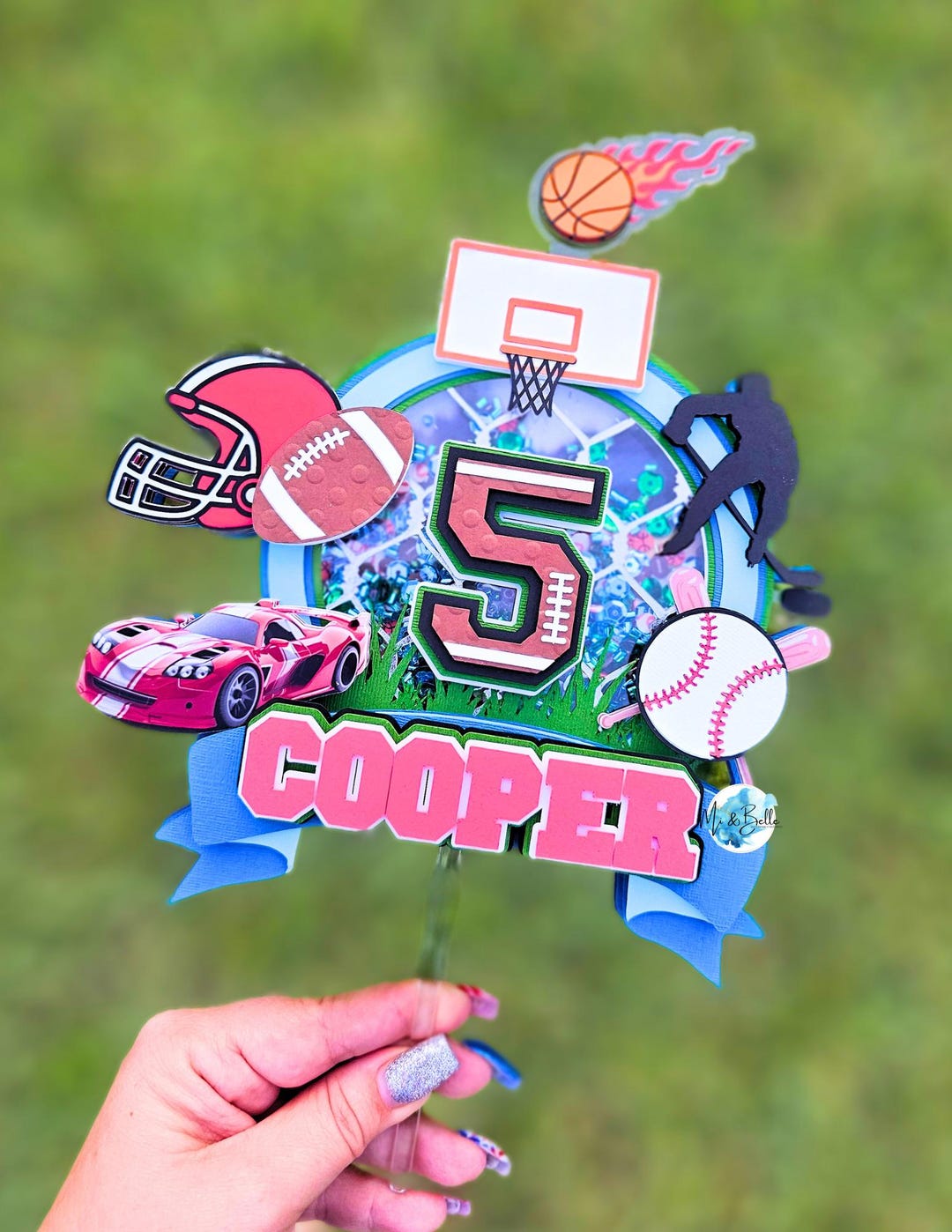 Sports Birthday Cake Topper, Custom 3D Topper, Boy Birthday Cake Topper ...