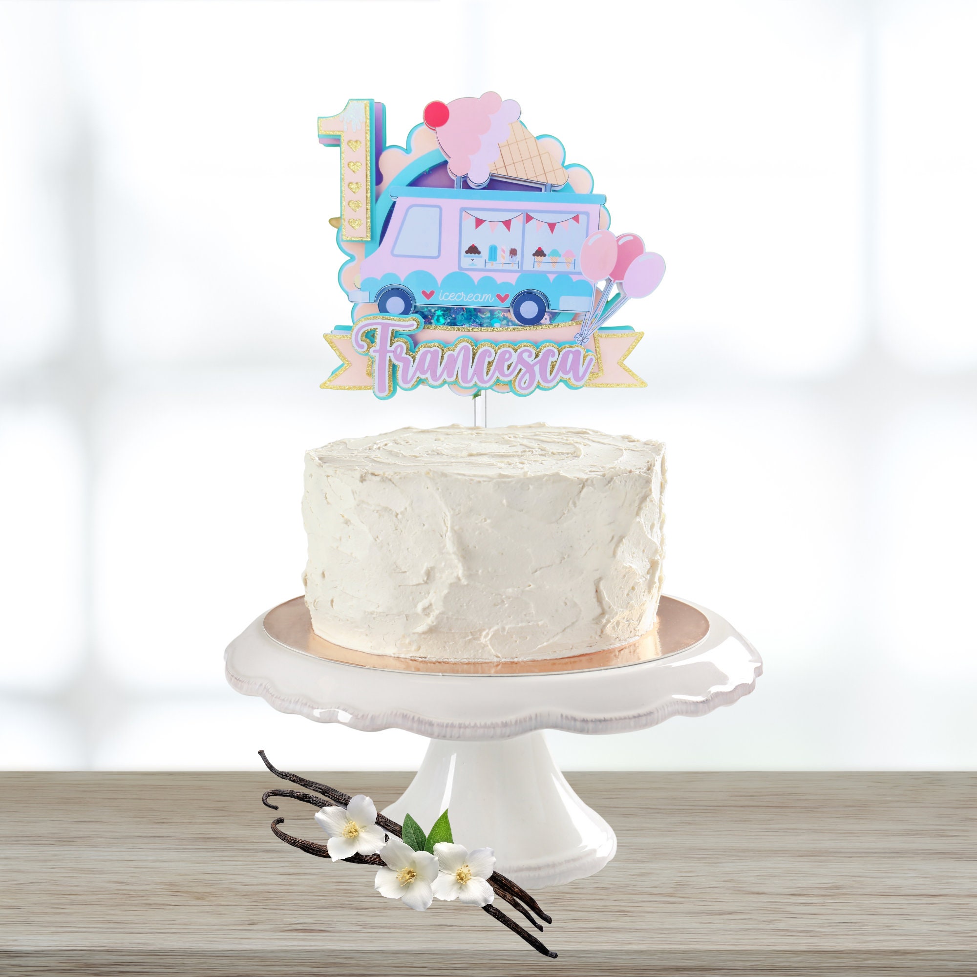 Ice Cream Cake Topper, Birthday Cake Topper for First Birthday, 1st ...