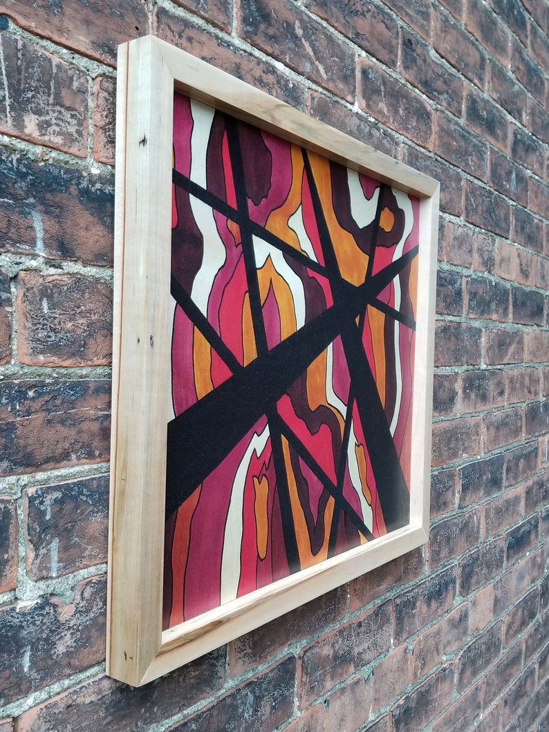 Wood Art - Wood Wall Art Painting- Abstract Wood Wall Art- Wood Wall ...