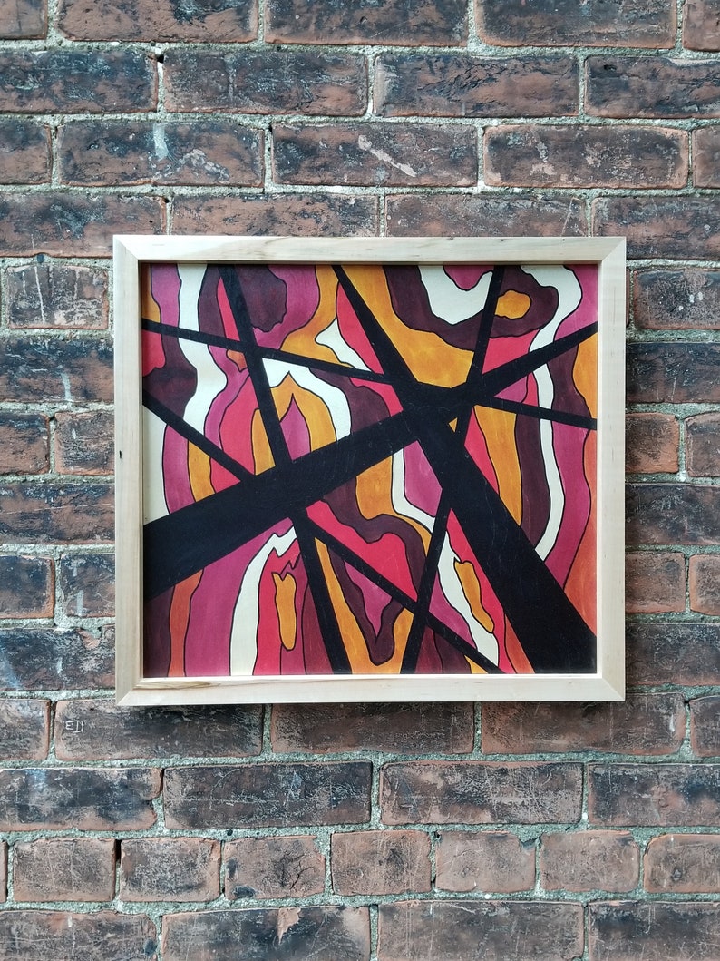 Wood Art - Wood Wall Art Painting- Abstract Wood Wall Art- Wood Wall ...