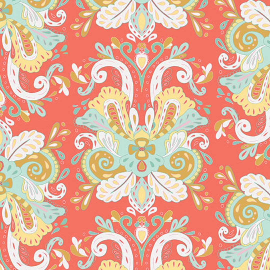 Poetic Saddle Vibes - Orange and Mint Floral - Anna Elise ANE-87506 by ...