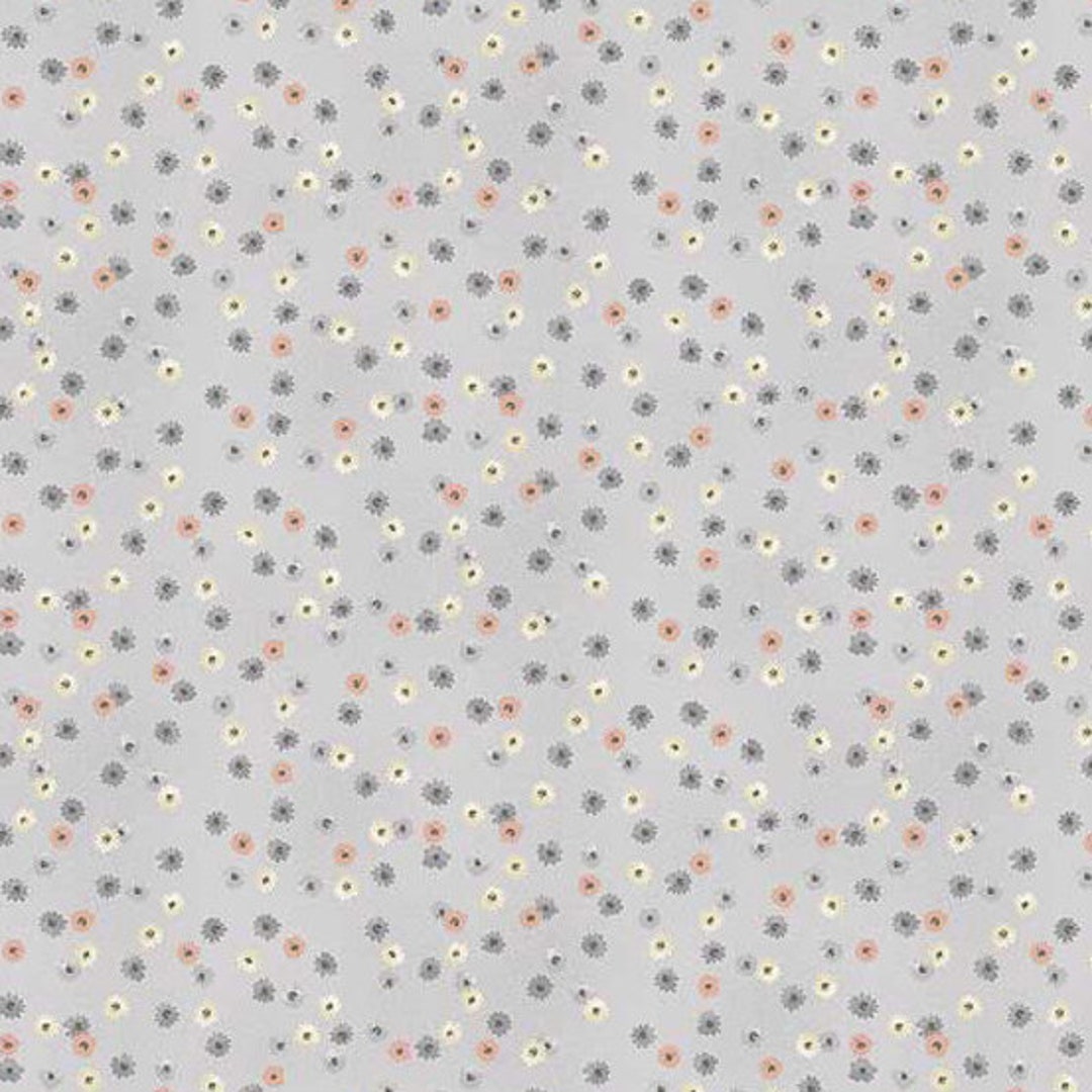 Andover/makower Fabric DREAM TP-2009-S Blossom Silver Gray Flowers ...