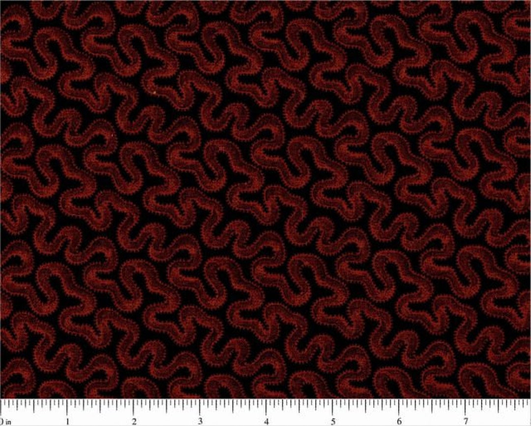 Bordeaux & Sienna by Paula Barnes for Marcus Fabrics - Red Black - ZD ...
