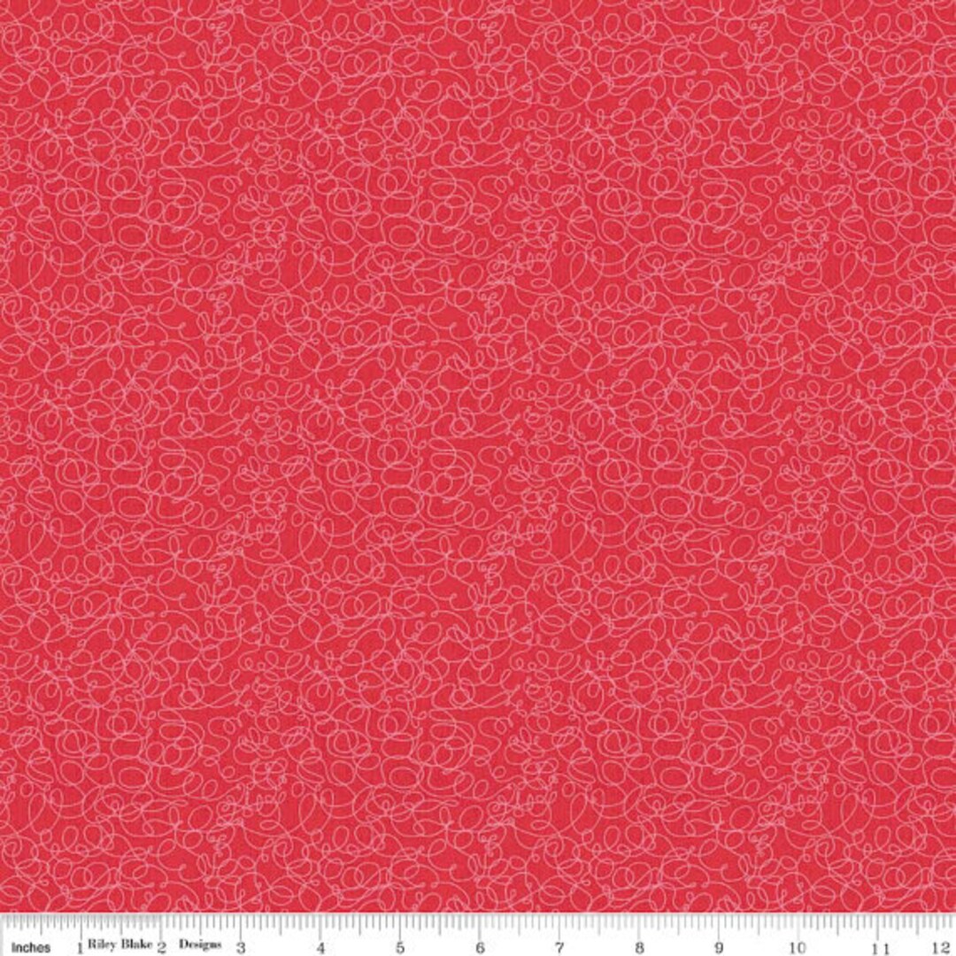 Happy Flappers C4024-R Red Swirls - Twirls Red Riley Blake - 100% ...