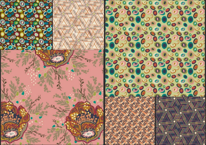 Indie by 1/2 Yard - IN-5209 Tapestry Salmon for Art Gallery Fabrics ...