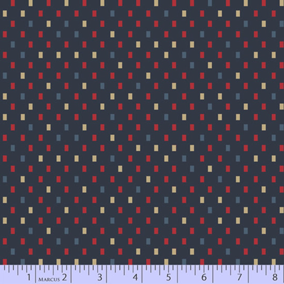 Blue Meadow 0785-0110 Tiny Boxes Navy Blue by Laura Berringer Fabrics ...