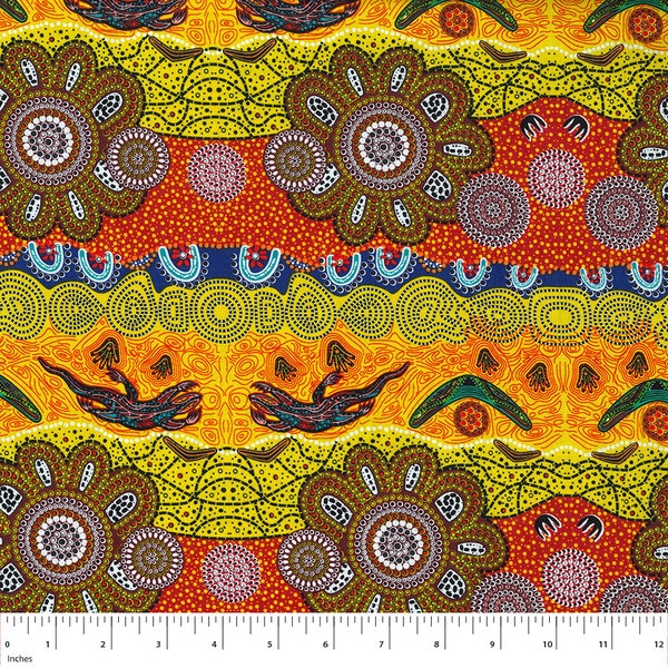 Aboriginal Art Fabric - Etsy