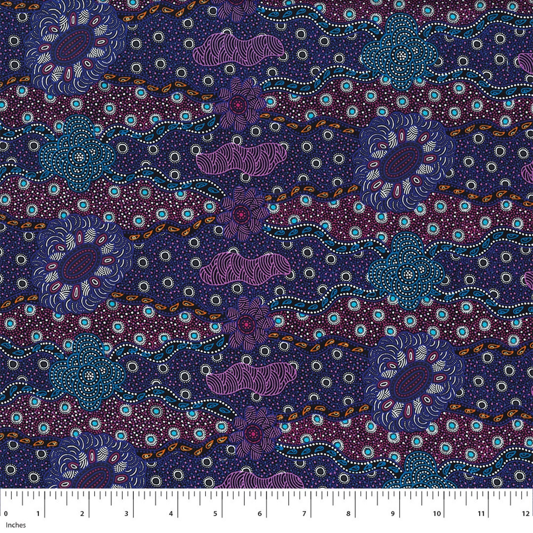 Original Aboriginal Art Design Apparel Lillup Dreaming Purple by Karen ...