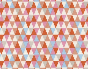 Rotated Geo Fabric Geometric Triangle Aztec Hand Drawn Pattern Mint by ...