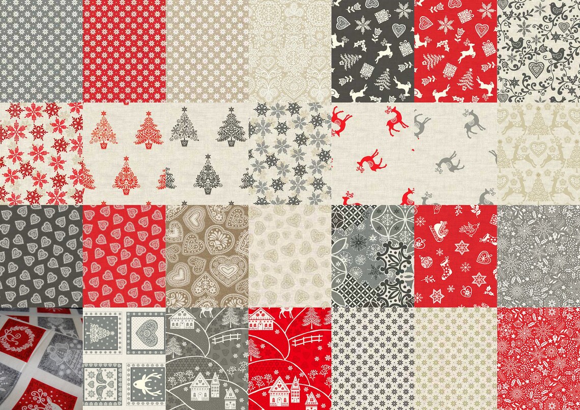Makower/andover Scandi Christmas 4 - TP-1786-Q - Scandinavian Lace ...