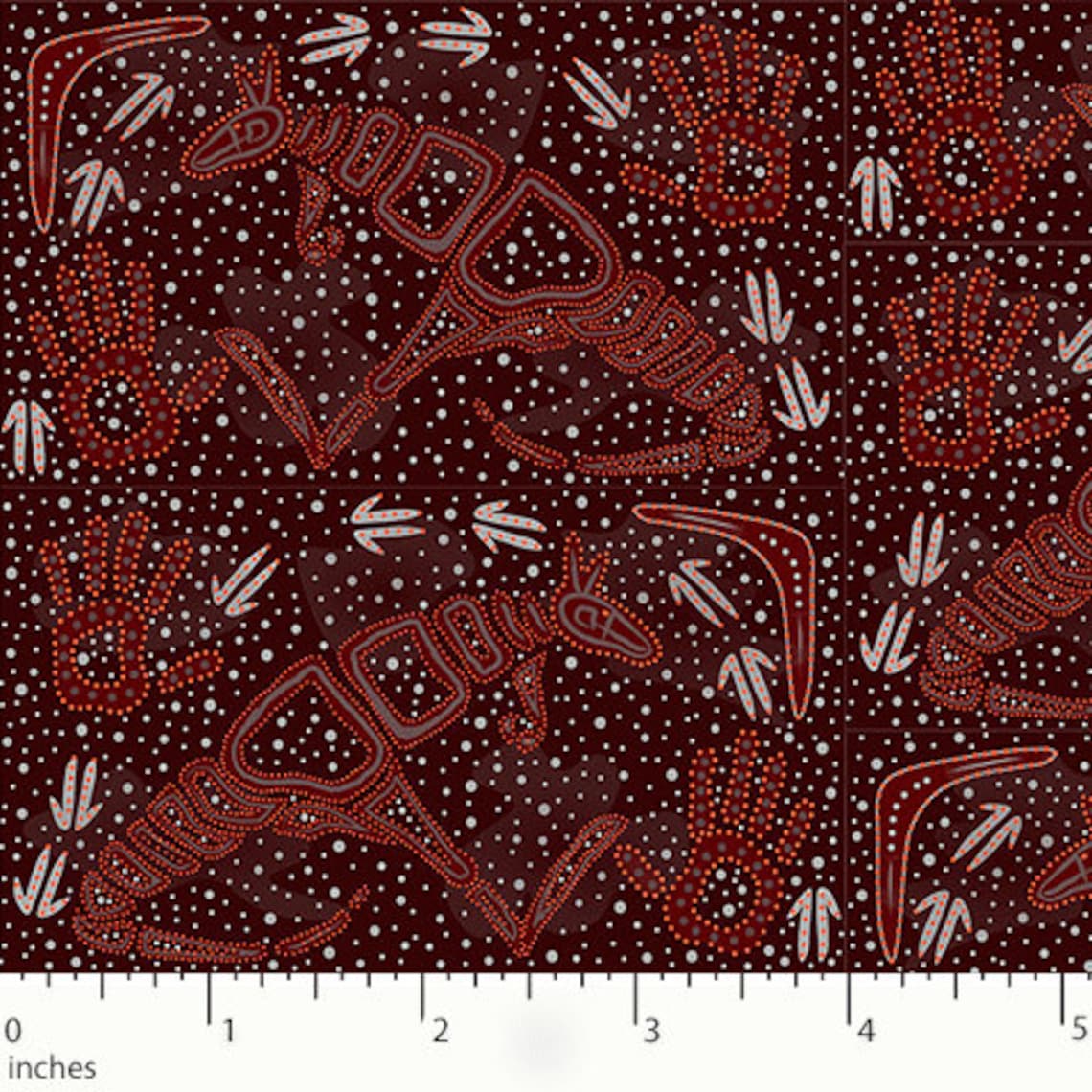 Original Aboriginal Art Design Apparel Rock Art Dreaming Burgundy RADBU ...