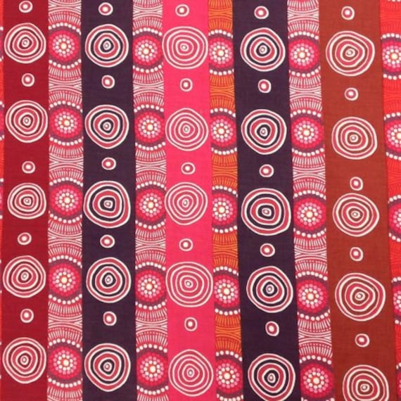 Australian Aboriginal Patterns Pink Bush Tucker Blue Aboriginal
