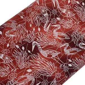 Aboriginal Art Design Apparel BDR Brolga Dreaming Red by Nambooka for M ...