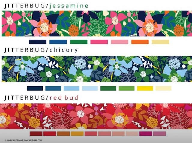 Jitterbug by the 1/2 Yard Sweet Briar Redbud PWAR015.REDBU | Etsy