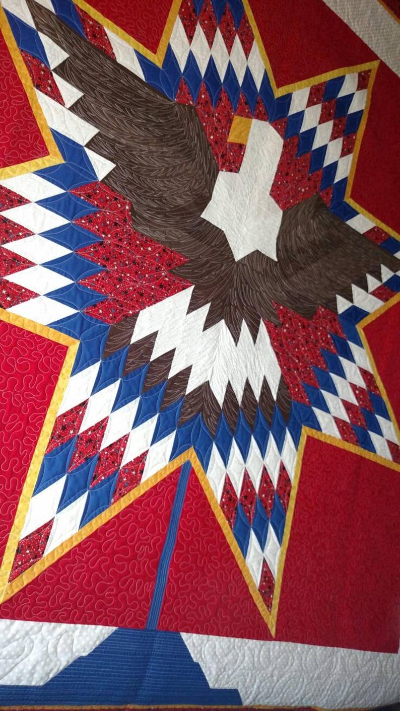 Patriotic Eagle Star Quilt - Etsy
