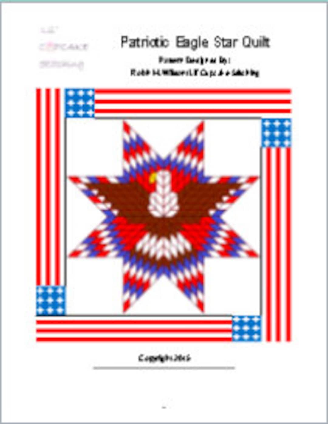 Patriotic Eagle Star Quilt Pattern--digital DOWNLOAD - Etsy