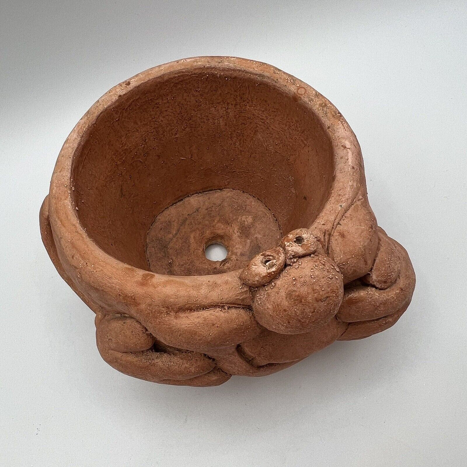 Vtg Studio Art Pottery Ugly Face Planter Clay Kersten Bros Grotesque ...