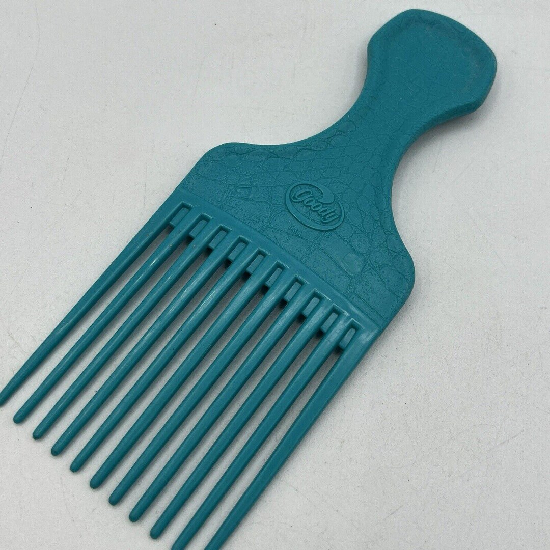 RARE Vintage Goody TEAL Croc Textured Hair Pick Comb Lift 90s 6.5 ...