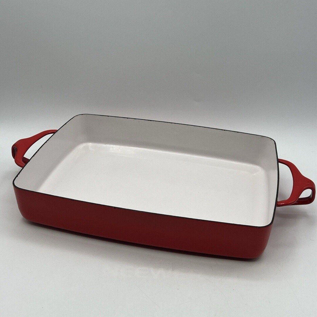 Vintage Dansk Kobenstyle Red Enamel Casserole Baking Pan Dish 8x11 ...