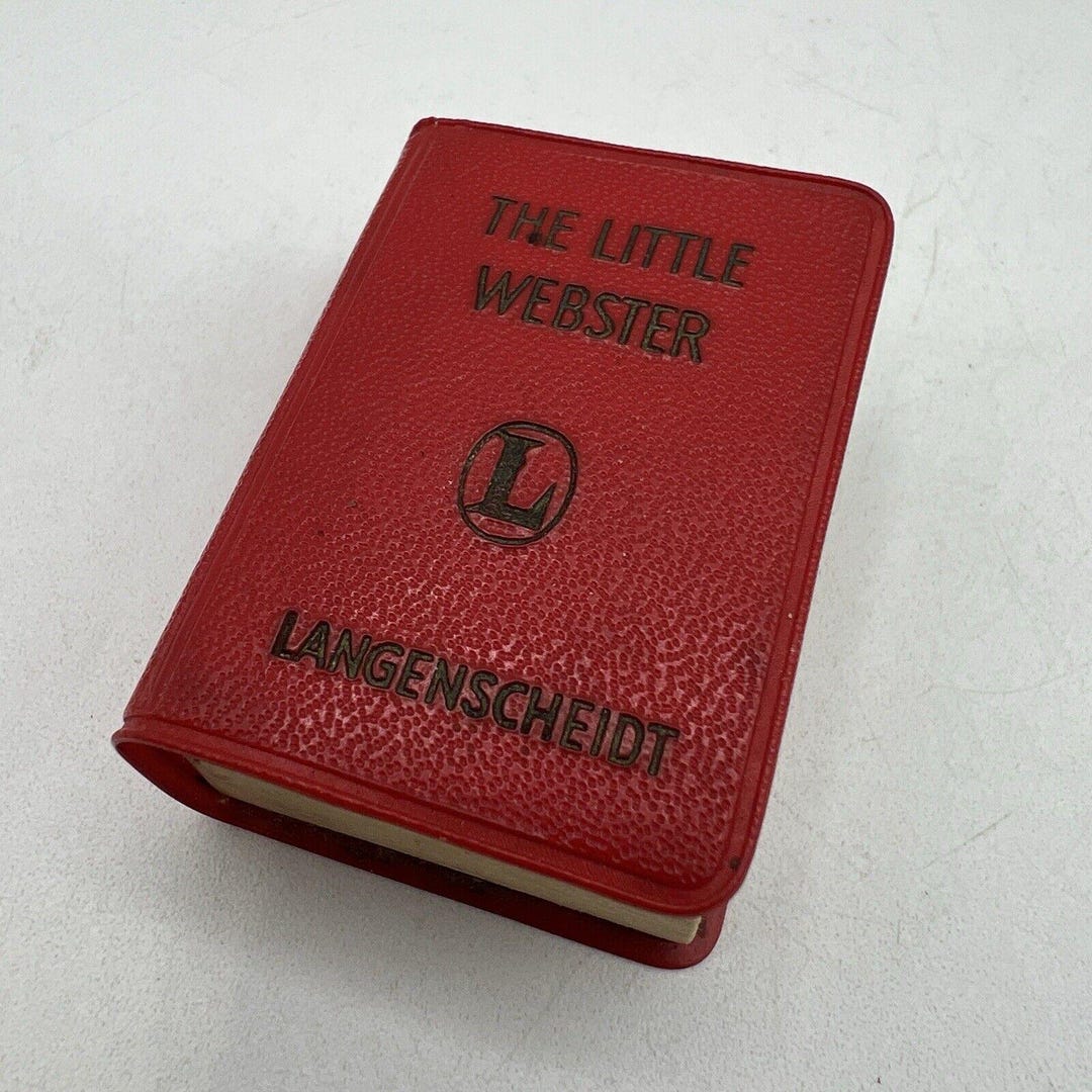 Red Vtg the Little Webster Miniature Dictionary 2 Langenscheidt ...