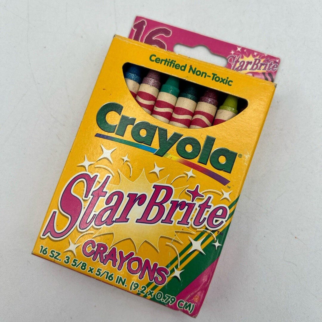 Vintage Crayola Star Brite Crayons 16 Pack 1997 RARE 90s - Etsy