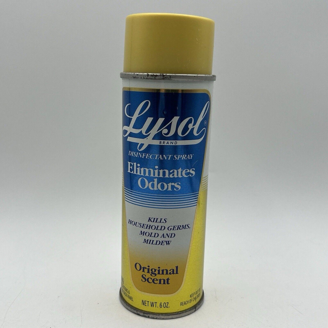 Vintage Lysol Original Scent Spray 6 Oz Gold Blue Can Full Prop 1980s ...