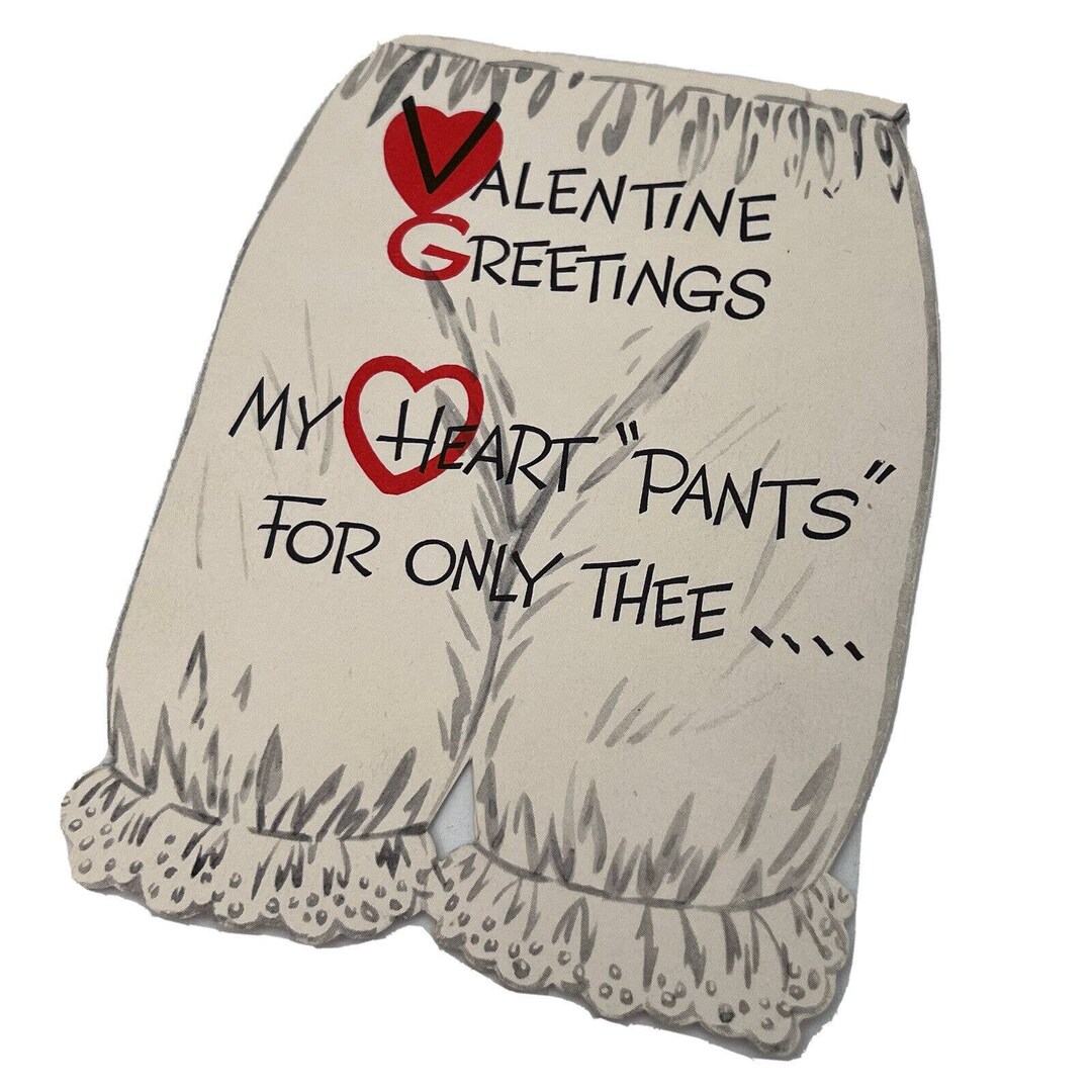 Vintage Valentine Greeting Card Bloomers Underpants Hal Rasmusson ...