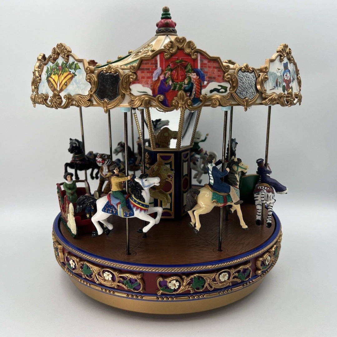 Mr Christmas Holiday Around the Carousel 1997 Vintage Musical - Etsy