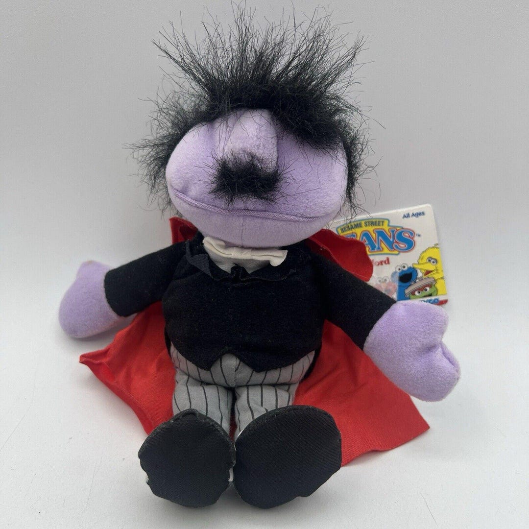 Vintage the Amazing Mumford 1997 Sesame Street Beans Tyco Mini Plush 8 ...