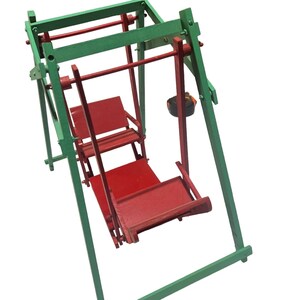 Antique German Double Wood Doll Swing Green Red Handmade Furniture 16 ...