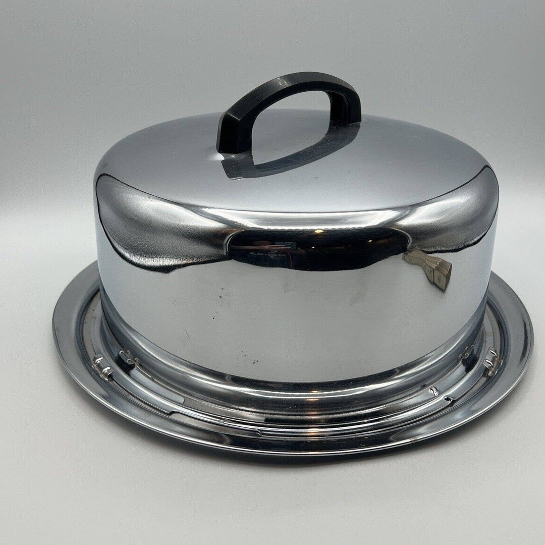 Vintage the Everedy Co Chrome Cake Carrier Saver Locking Lid MCM 10 - Etsy