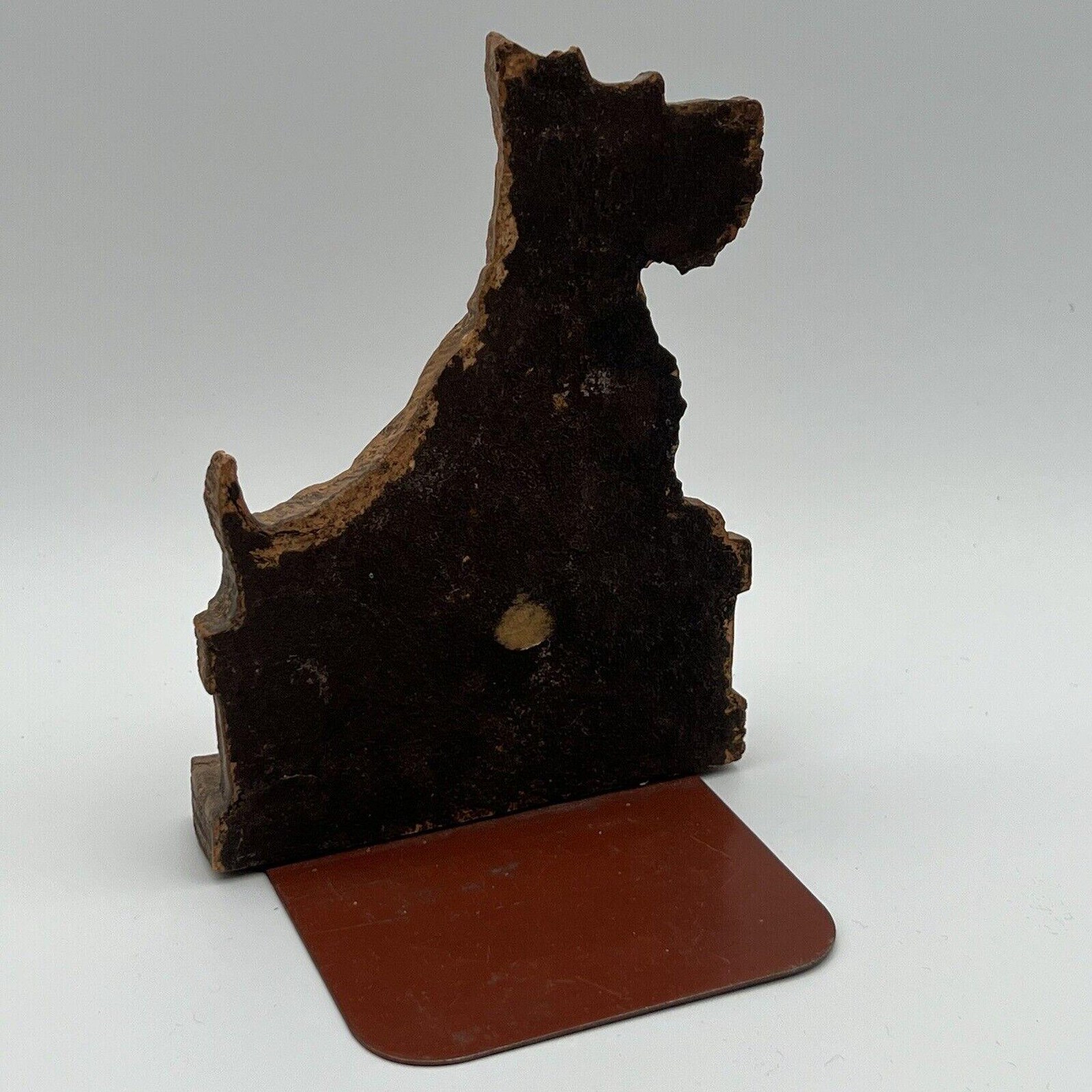 ONE Vtg Ornawood Carved Bookend Scottie Dog Scottish Terrier Brown ...