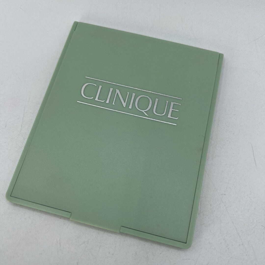 Vtg Clinique Compact Green Makeup Mirror Large Folding Retro Classic ...
