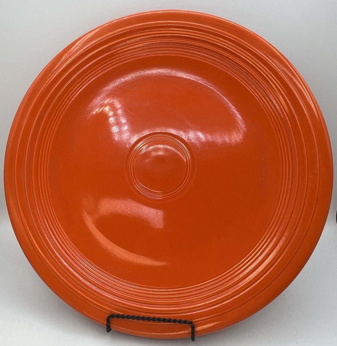 Vintage Fiestaware Radioactive Red 14 Chop Plate Fiesta HLC WV USA ...