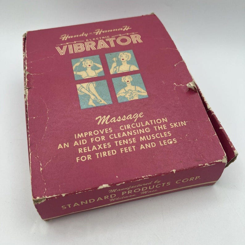 RARE Vtg Pink Handy Hannah Electric Vibrator BOX ONLY Ladies Massager ...