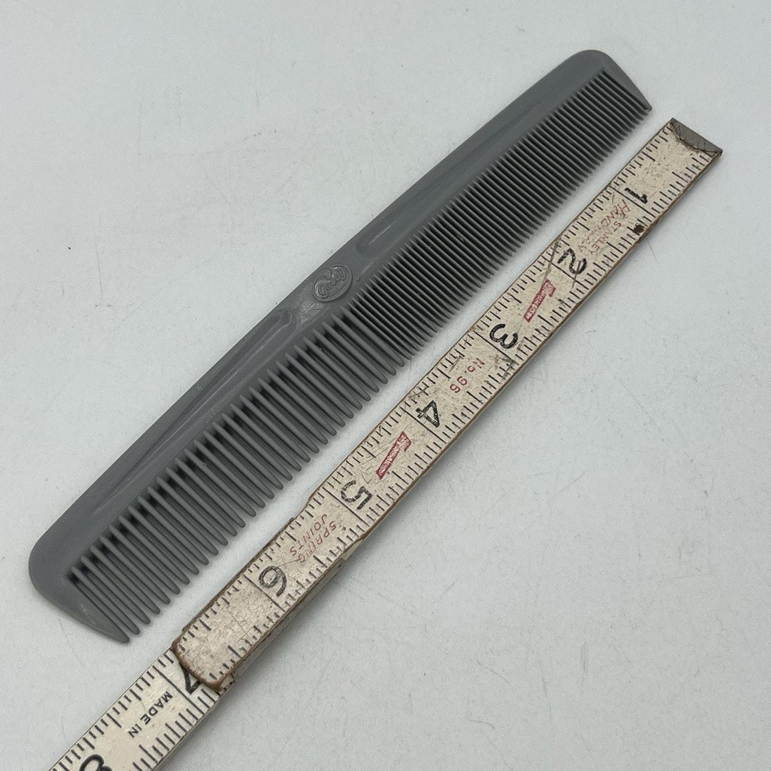 Vintage Goody Unbreakable Dressing Hair Comb Blue Gray 7” USA Plastic ...