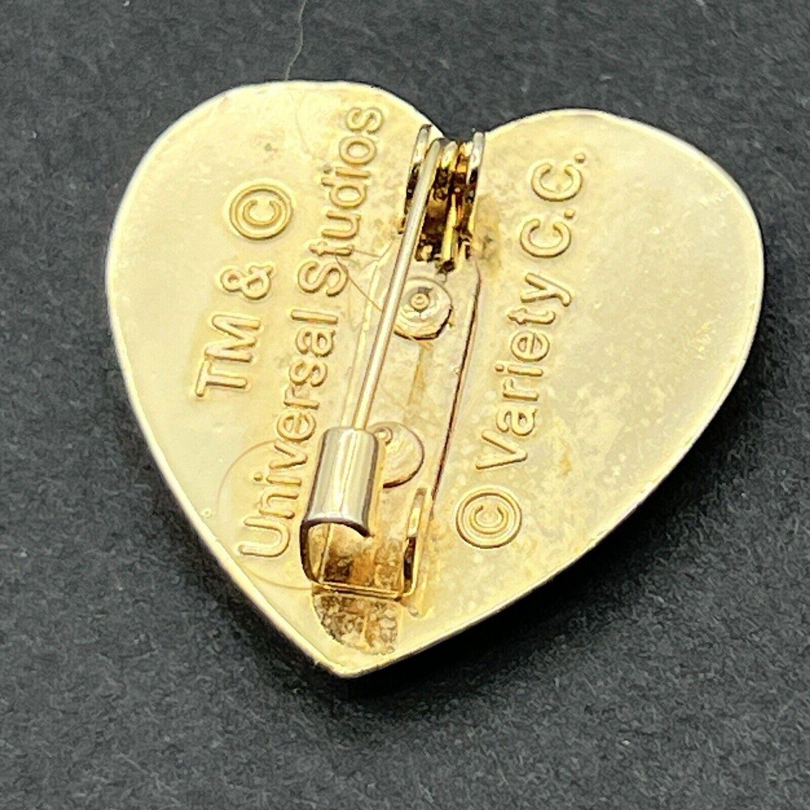 Vtg E.T Universal Studios Gold Tone Heart Pin Brooch Phone Home 1 ...
